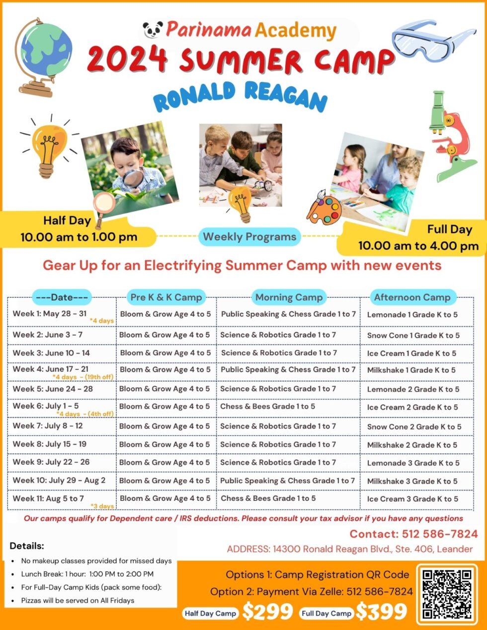Parinama Ronald Reagan Summer Camps - Parinama Academy
